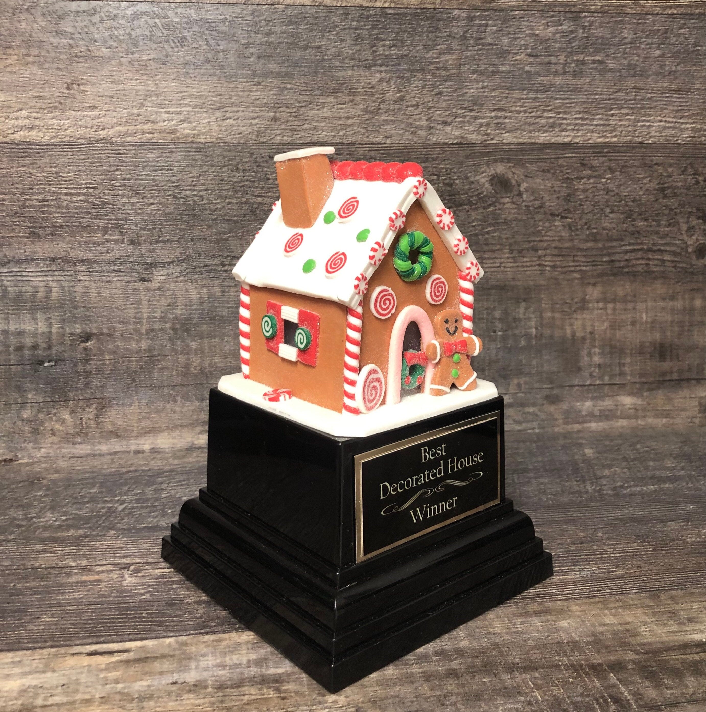 Gingerbread House Cookie Decorating Champion Bake Off Trophy 10" Med S ...