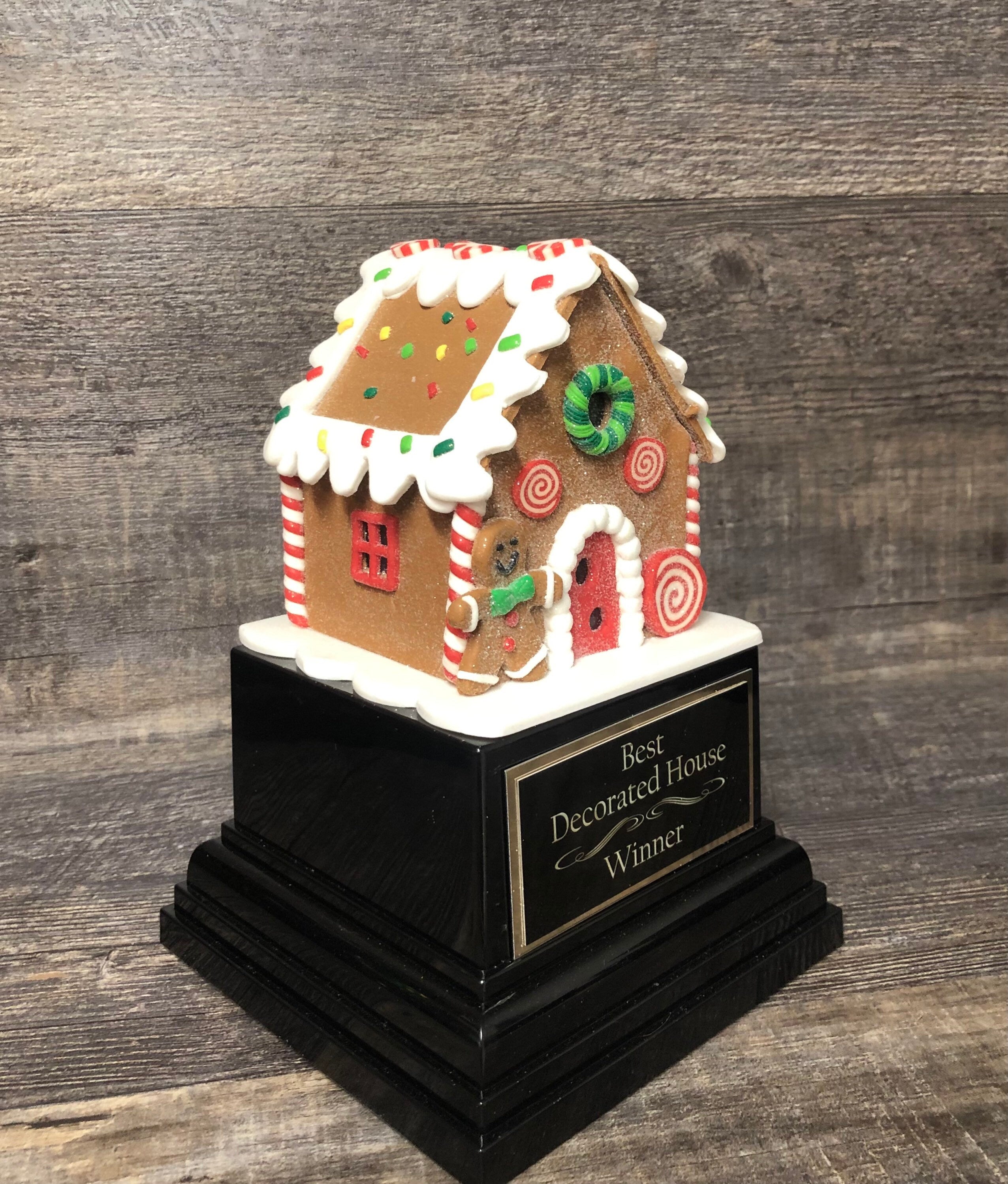 Gingerbread House Cookie Decorating Champion Bake Off Trophy 10" Med S ...