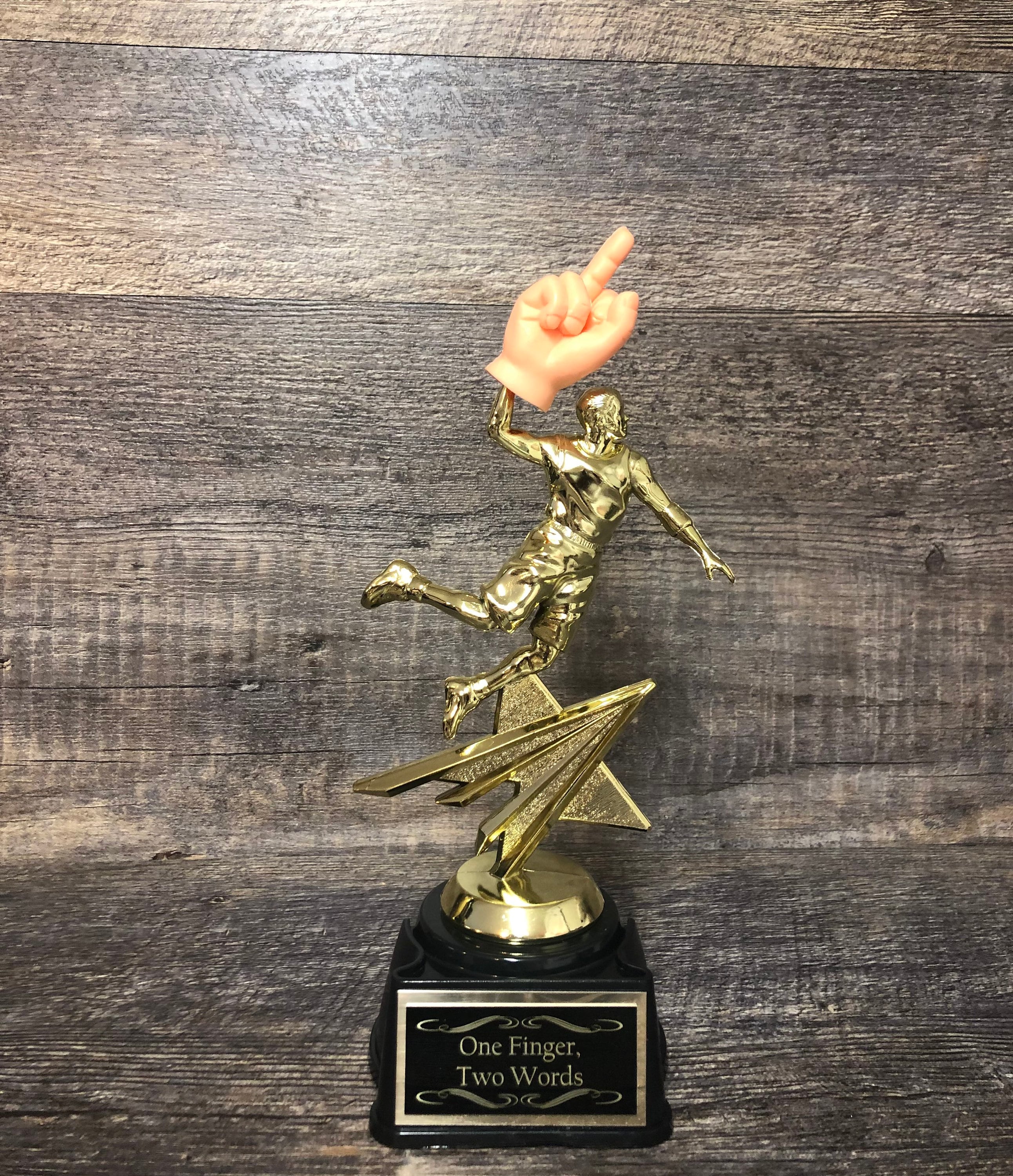 Funny Trophy Middle Finger Gag Gift Adult Humor Friend Birthday Gift F ...