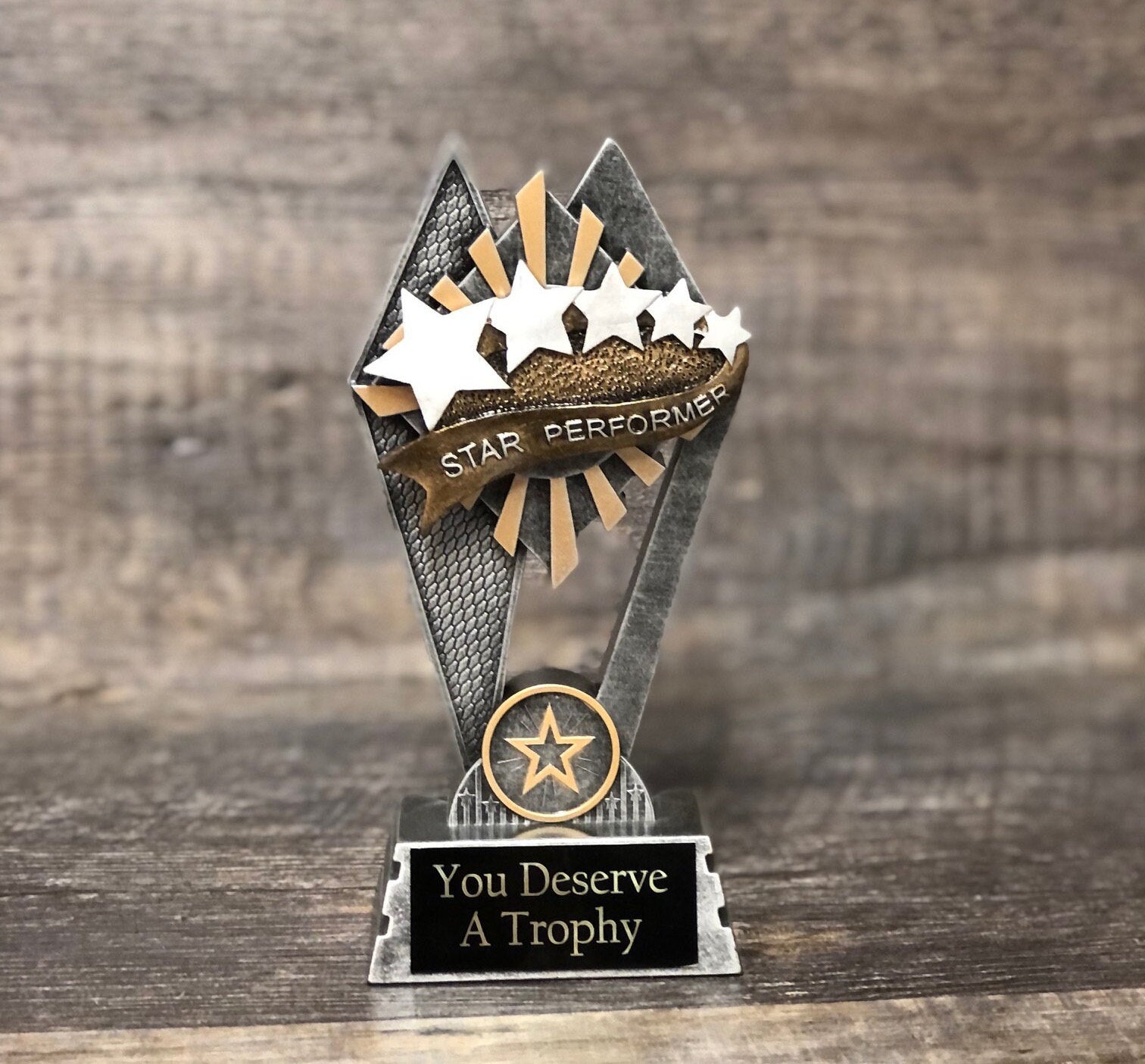 Achievement Award Trophy Star Performer Employee Of The Month You Dese ...