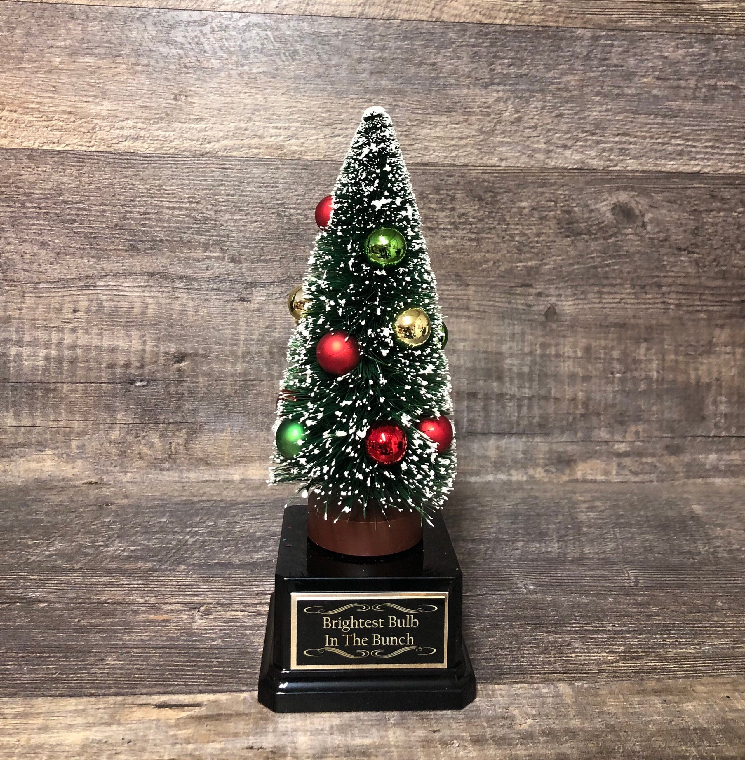 Best Decorated Tree Trophy Holiday Lights Bottle Brush Tree Neighborho ...