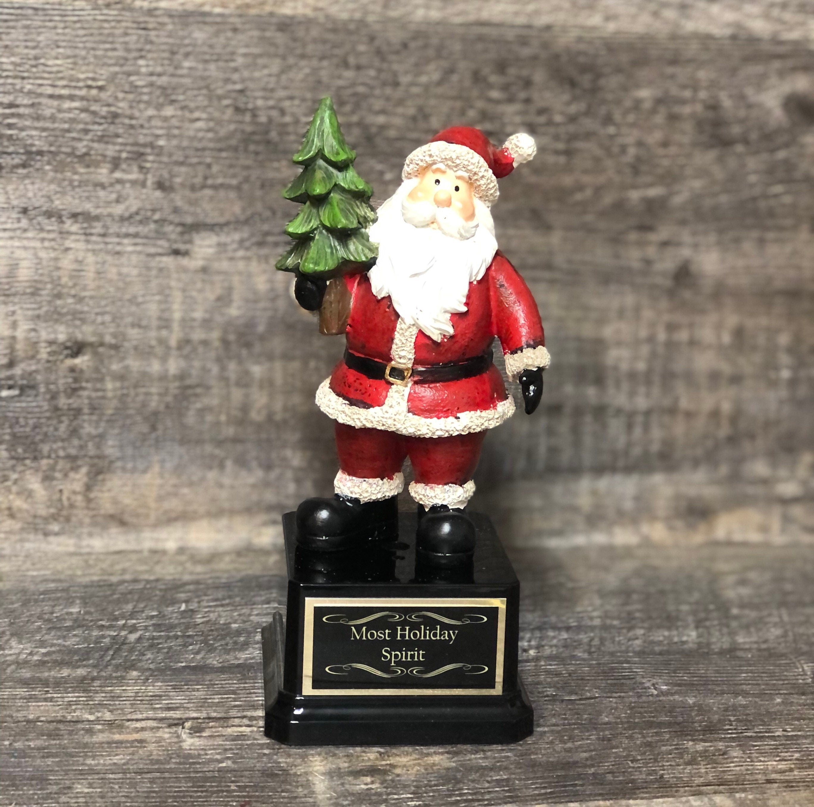 Most Holiday Spirit Christmas Trophy Ugly Sweater Trophy Santa Trophy ...