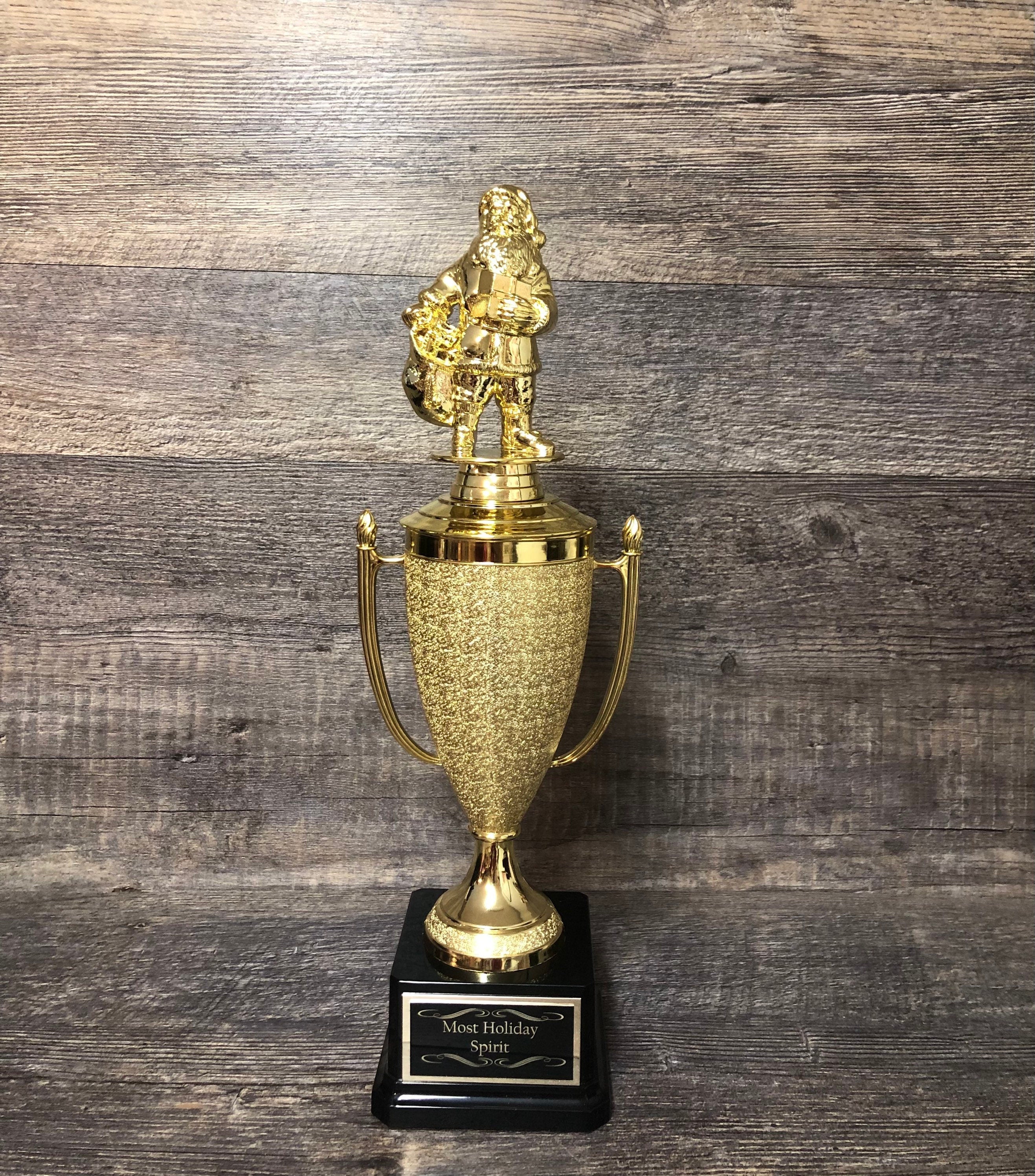 Most Holiday Spirit Christmas Trophy Ugly Sweater Trophy Santa Trophy ...