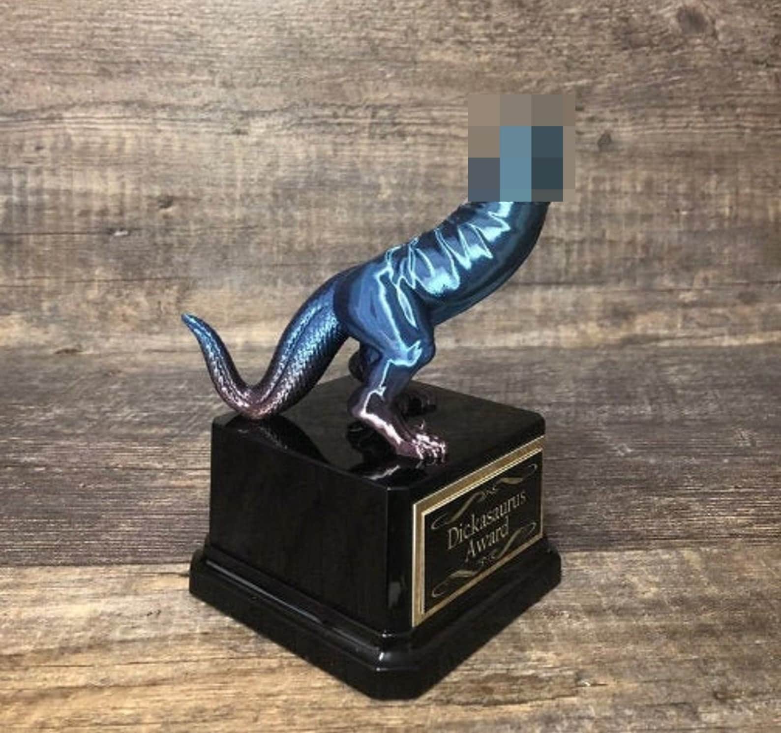 Dickasaurus Funny Trophy Award You're A Dick Fantasy Football League M ...